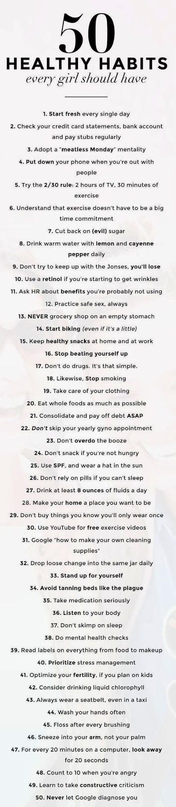 50 HEALTHY HABITS | A holistic approach to pediatric care in Frisco and ...